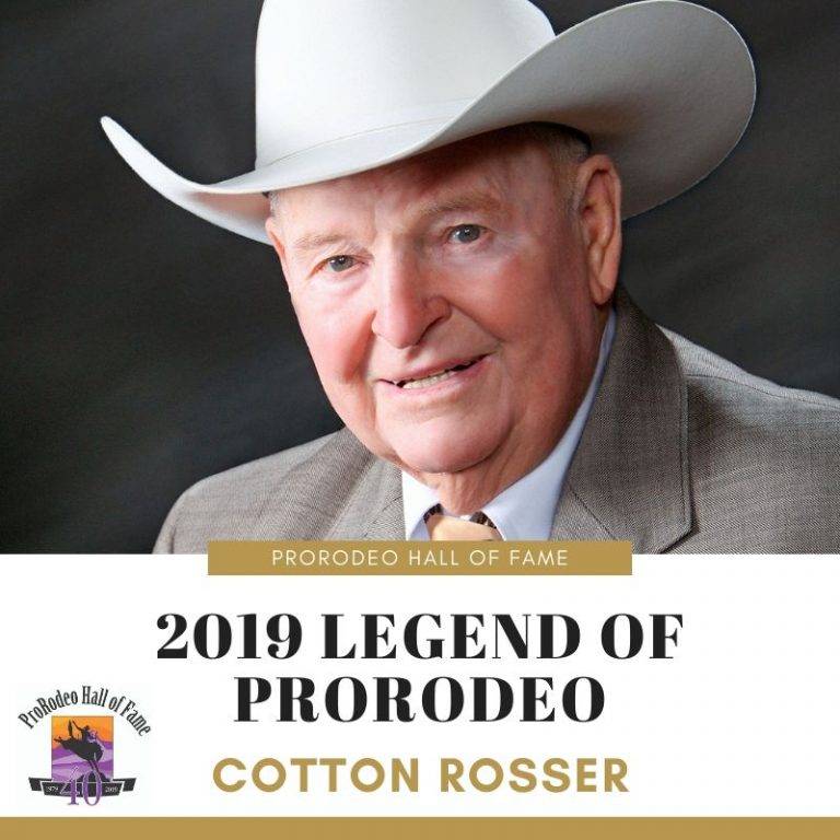 Cotton Rosser named 2019 Legend of ProRodeo - ProRodeo Hall of Fame and ...