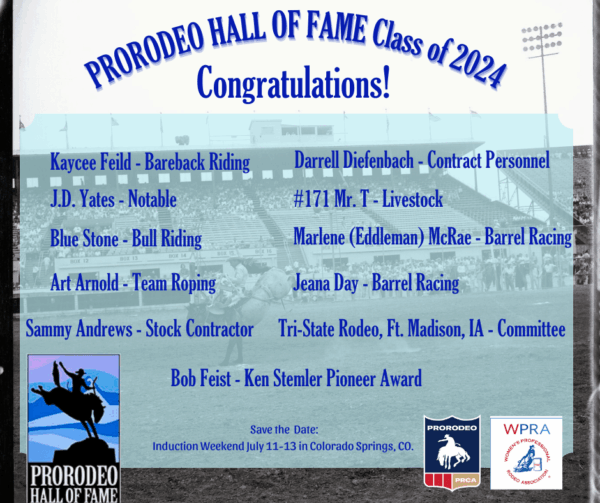 ProRodeo Hall of Fame Announces 2024 Inductees - ProRodeo Hall of Fame ...